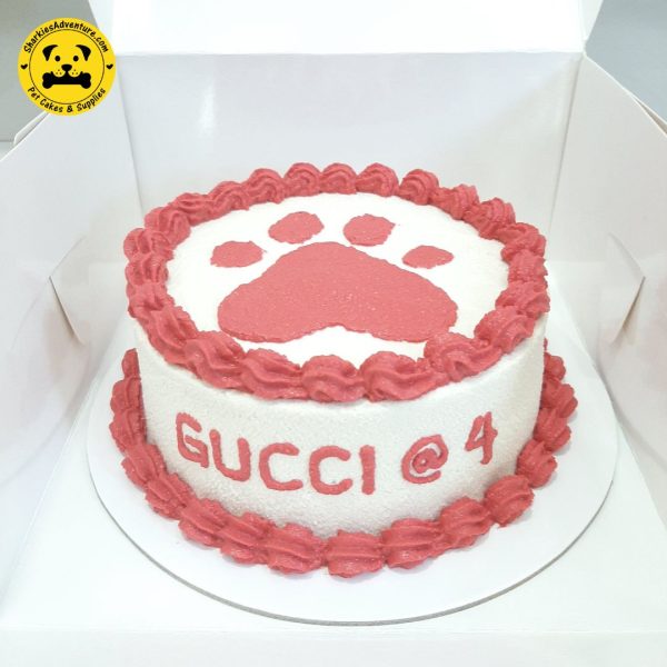 Big Paw Print Pet Birthday Cake - Sharkie's Adventure